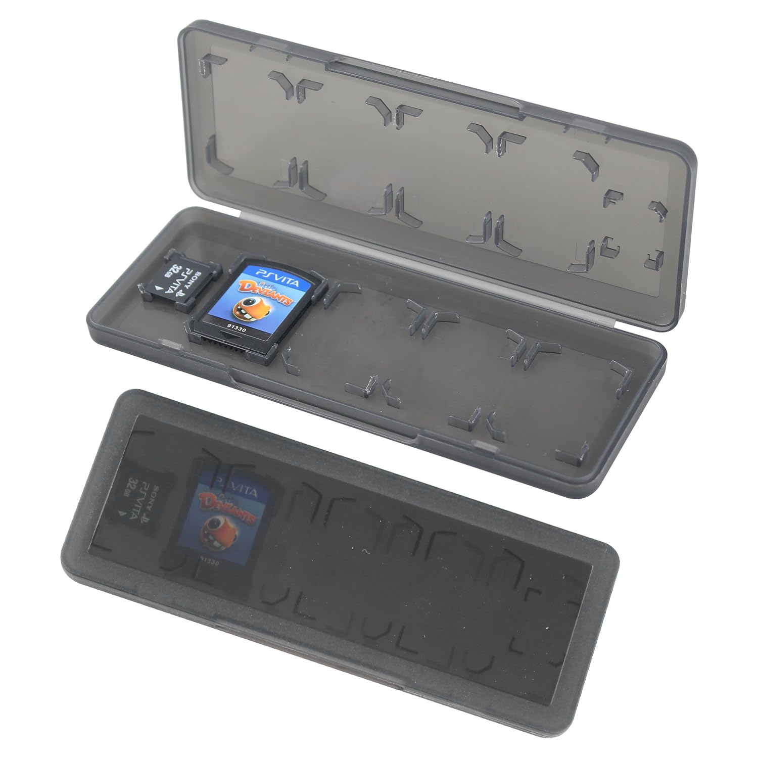 OSTENT 10 in 1 Game Memory Card Holder Case Storage Box for Sony PSV PS Vita Color Black