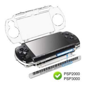 OSTENT Protector Clear Crystal Travel Carry Hard Cover Case Shell for Sony PSP 2000 3000