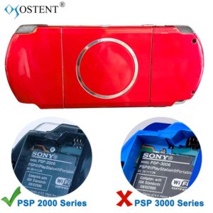 OSTENT Full Housing Shell Faceplate Case Parts Replacement for Sony PSP 2000 Console Color Red