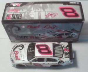 action dale earnhardt jr #8 elvis car of tomorrow cot motorsports authentics 1:24 scale hood opens trunk opens labelled adult collectable