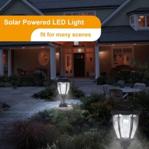 Kendal Large Outdoor Solar Powered LED Light Lamp (Black)