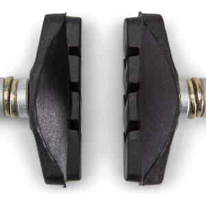 Schwinn Bike V Brake Pads, Durable Replacement Pads, Curved Design, Fits Most Bikes, One Pair, Bicycle Parts, Black