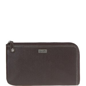 buxton westcott rfid l-zip expandable wallet - brown