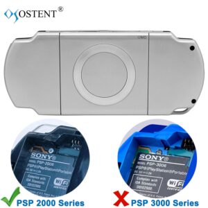 OSTENT Full Housing Shell Faceplate Case Parts Replacement for Sony PSP 2000 Console Color Silver