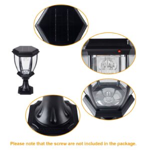 Kendal Large Outdoor Solar Powered LED Light Lamp (Black)