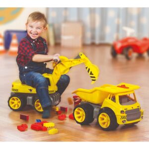 BIG Power Worker Maxi Digger Excavator Vehicle , Yellow