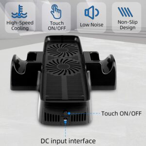 OSTENT 3 in 1 USB Cooling Fan + Console Controller Stand for Microsoft Xbox 360 Slim