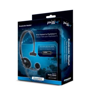 dreamGEAR Broadcaster Wired Headset for the PS4 with Flexible Boom Microphone and Inline Volume/Mute Control