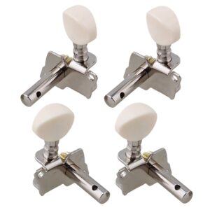 BQLZR 2R2L Tuning Peg Machine Head Tuners 4 String Guitar with creamy-white Button