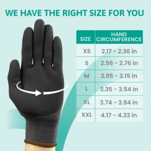 Ansell HyFlex 11-840 Ergonomic Abrasion-Resistant Nylon Spandex Nitrile Coated Industrial Gloves for Automotive, Fabrication - Med (8) Grey (12 Pairs)