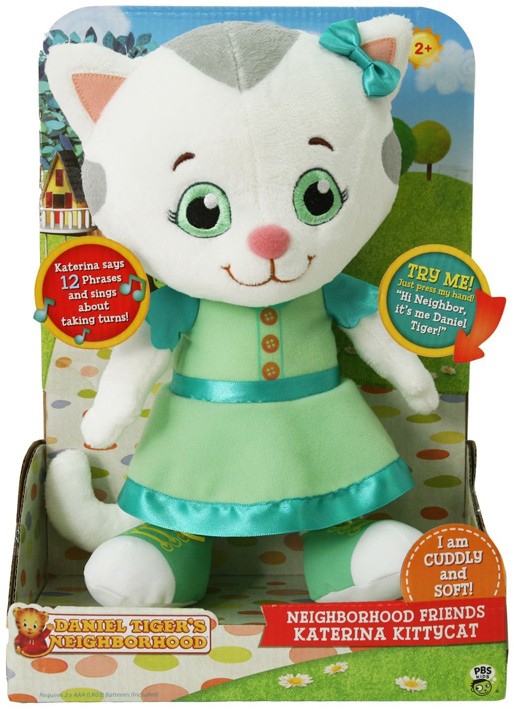 Daniel Tiger's Neighborhood Friend Katerina Kittycat Plush, 12 inches