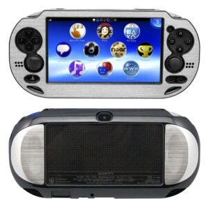 OSTENT Colorful Aluminum Metal Skin Protective Cover Case for Sony PS Vita 1000 PSV1000 Console Color Silver