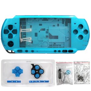 ostent full housing shell faceplate case repair replacement for sony psp 3000 console color blue