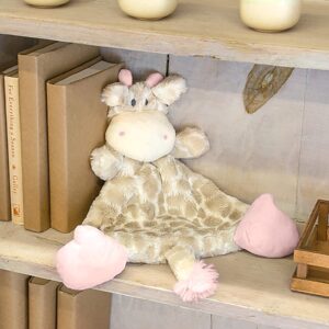 DEMDACO Sadie Giraffe Pale Pink Children's Plush Rattle Blankie