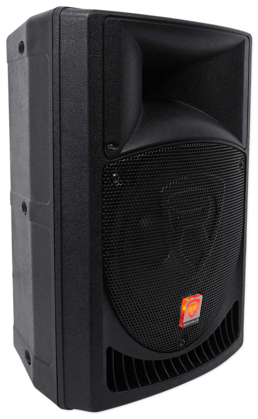 Pair Rockville Power Gig RPG8 8" Powered Active 800 Watt 2-Way DJ PA Speakers