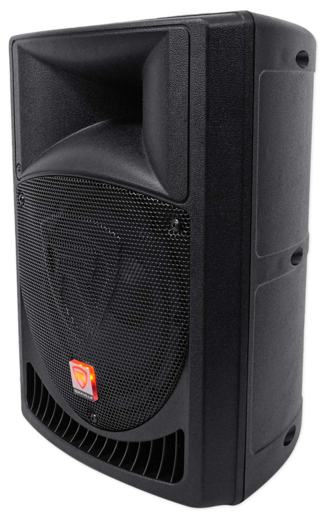 Pair Rockville Power Gig RPG8 8" Powered Active 800 Watt 2-Way DJ PA Speakers