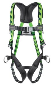 miller titan by honeywell acmb-tb-bdp/ugn aircore full body harness, large/x-large, green