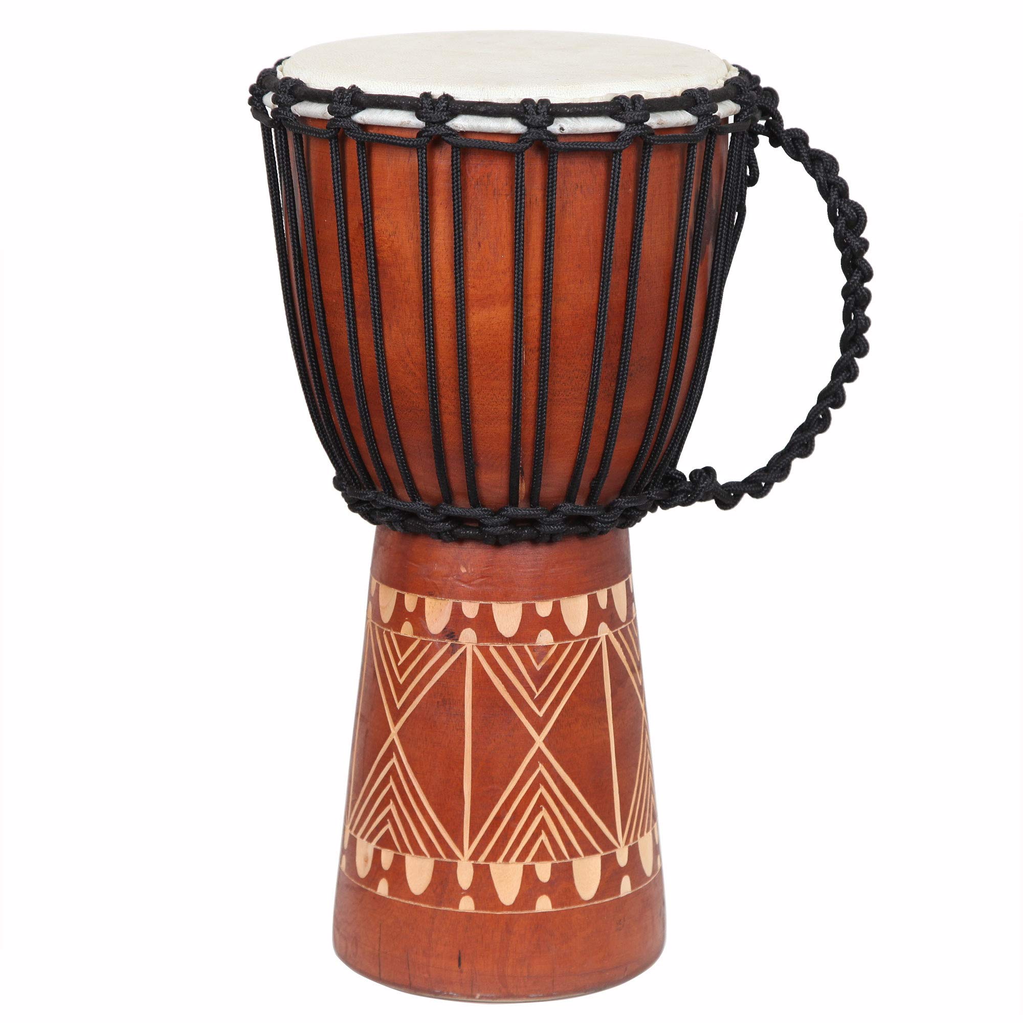 X8 Drums Djembe African Hand Drum, inch (X8-DJ-GRV-BKP)