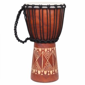 X8 Drums Djembe African Hand Drum, inch (X8-DJ-GRV-BKP)