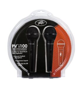 peavey pvi 100 - 2-pack dynamic cardiod microphones