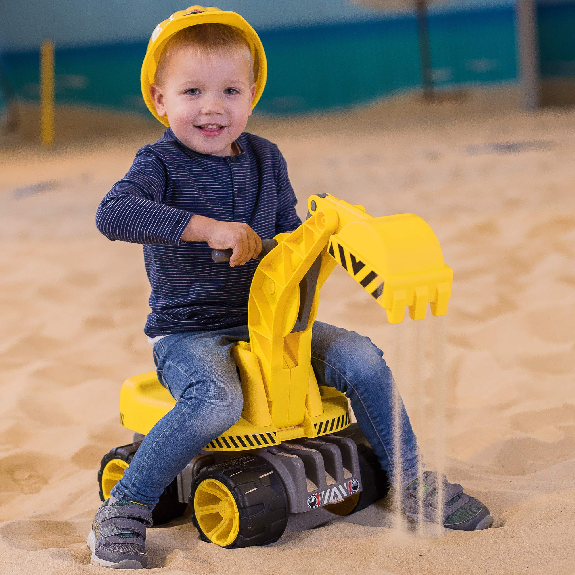 BIG Power Worker Maxi Digger Excavator Vehicle , Yellow