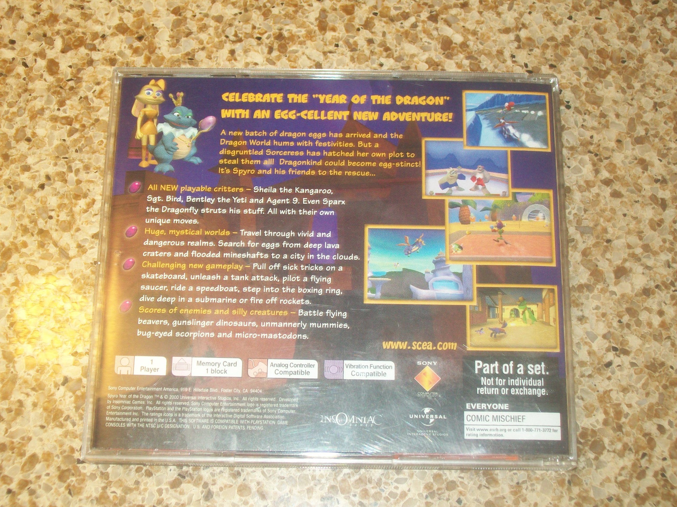 SPYRO YEAR OF THE DRAGON PLAYSTATION VIDEO GAME