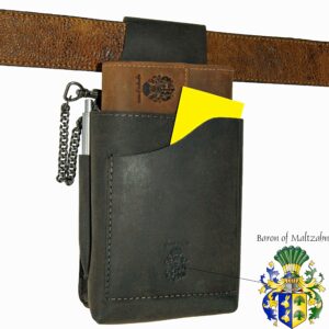 Baron of Maltzahn Waiter's Holster BETA of Brown Grassland Leather