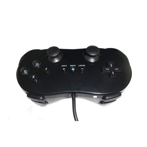 OSTENT Wired Classic Controller Pro Gamepad Joystick for Nintendo Wii Remote Console Video Game Color Black