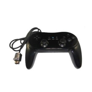 OSTENT Wired Classic Controller Pro Gamepad Joystick for Nintendo Wii Remote Console Video Game Color Black