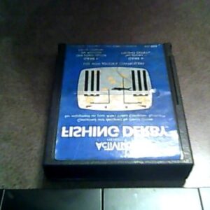 1980 Activision "Fishing Derby" Blue Label Picture #Ag-004 Game-(activision Presents Fishing Derby-conceived and Designed By David Crane for Enjoyment on Your Atari Video Computer System-use with Joystick Controllers-game 1:one Player Against the Acitivis