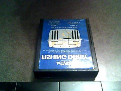 1980 Activision "Fishing Derby" Blue Label Picture #Ag-004 Game-(activision Presents Fishing Derby-conceived and Designed By David Crane for Enjoyment on Your Atari Video Computer System-use with Joystick Controllers-game 1:one Player Against the Acitivis