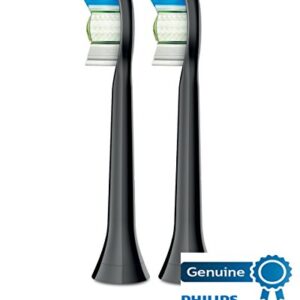 Philips Sonicare Genuine DiamondClean Replacement Brush Heads, Black, 2 Pack, HX6062/94