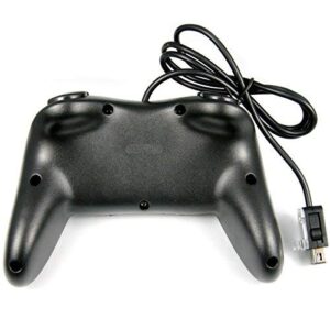 OSTENT Wired Classic Controller Pro Gamepad Joystick for Nintendo Wii Remote Console Video Game Color Black