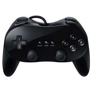 ostent wired classic controller pro gamepad joystick for nintendo wii remote console video game color black