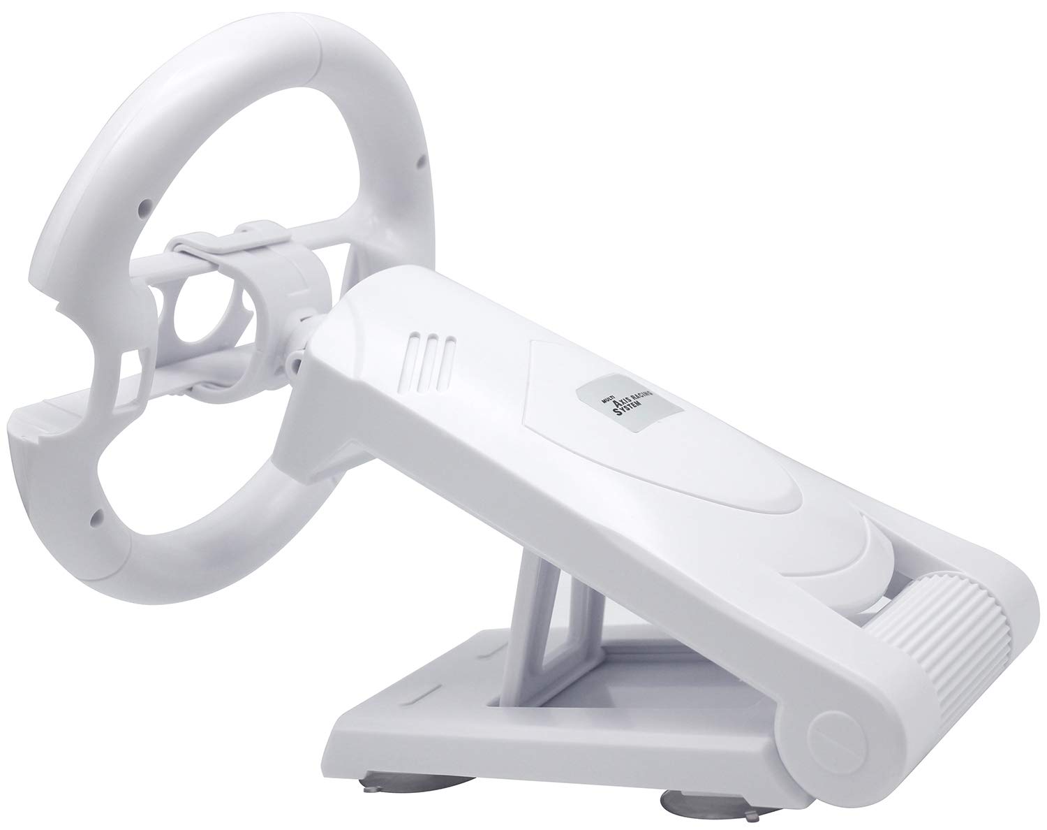 OSTENT Multi-angle Racing Game Steering Wheel Stand for Nintendo Wii Console Controller Color White