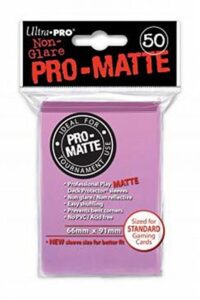 ultra pro 50ct pro-matte pink standard deck protectors