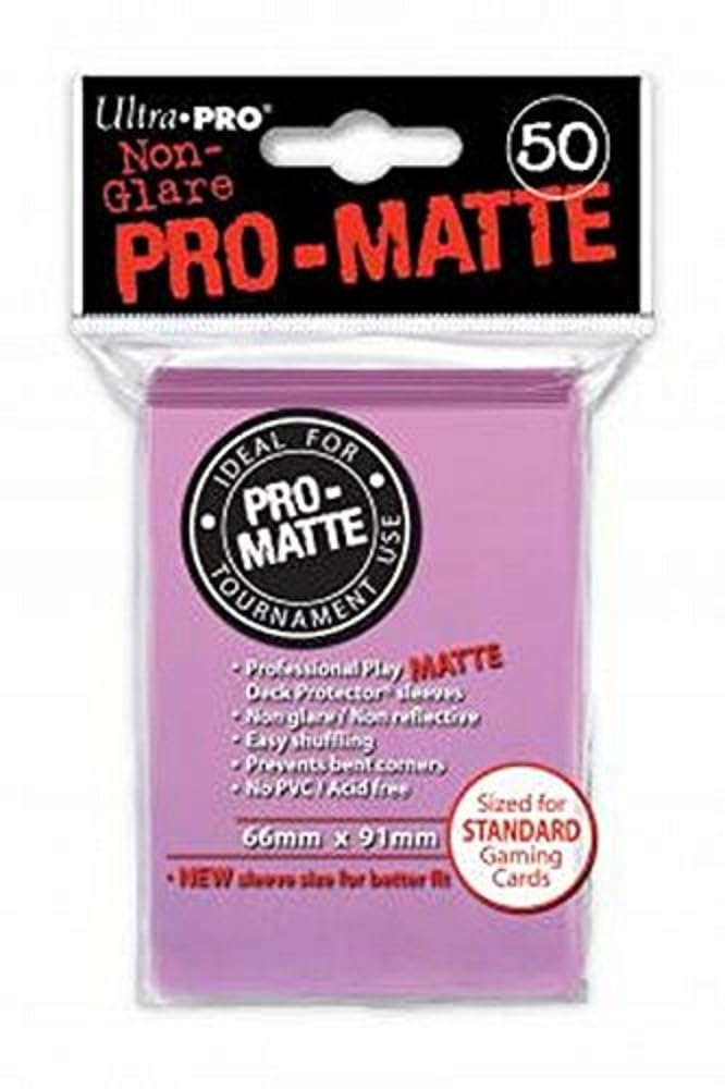 Ultra Pro 50ct Pro-Matte Pink Standard Deck Protectors