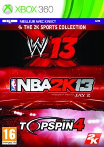 nba 2k13 + top spin 4 + wwe 13 - xbox 360 [video game]