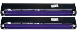 2 american dj black-24blb 24" uv black pro blacklight dorm party light fixtures