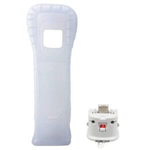 ostent motionplus motion plus + silicone case for nintendo wii remote controller game color white