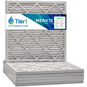 tier1 21x21x1 merv 13 pleated air/furnace filter -6 pack