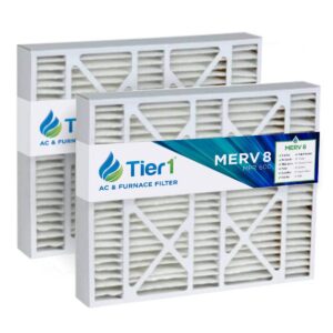 tier1 20x25x5 merv 8 replacement for amana mu2025 / m8-1056 air filter 2 pack