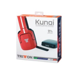 tritton kunai wireless stereo headset - red