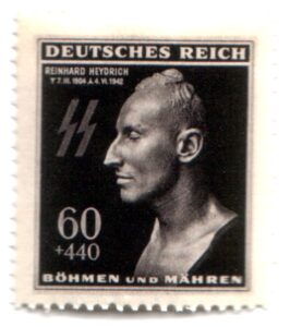 german wwii nazi mnh stamp ss heydrich death mask mnh pristine bright scarce y