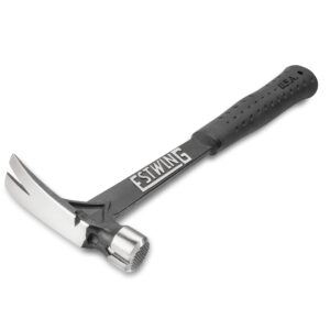 ESTWING Ultra Series Hammer - 15 oz Rip Claw Framing Hammer with Milled Face & Shock Reduction Grip - EB-15SM