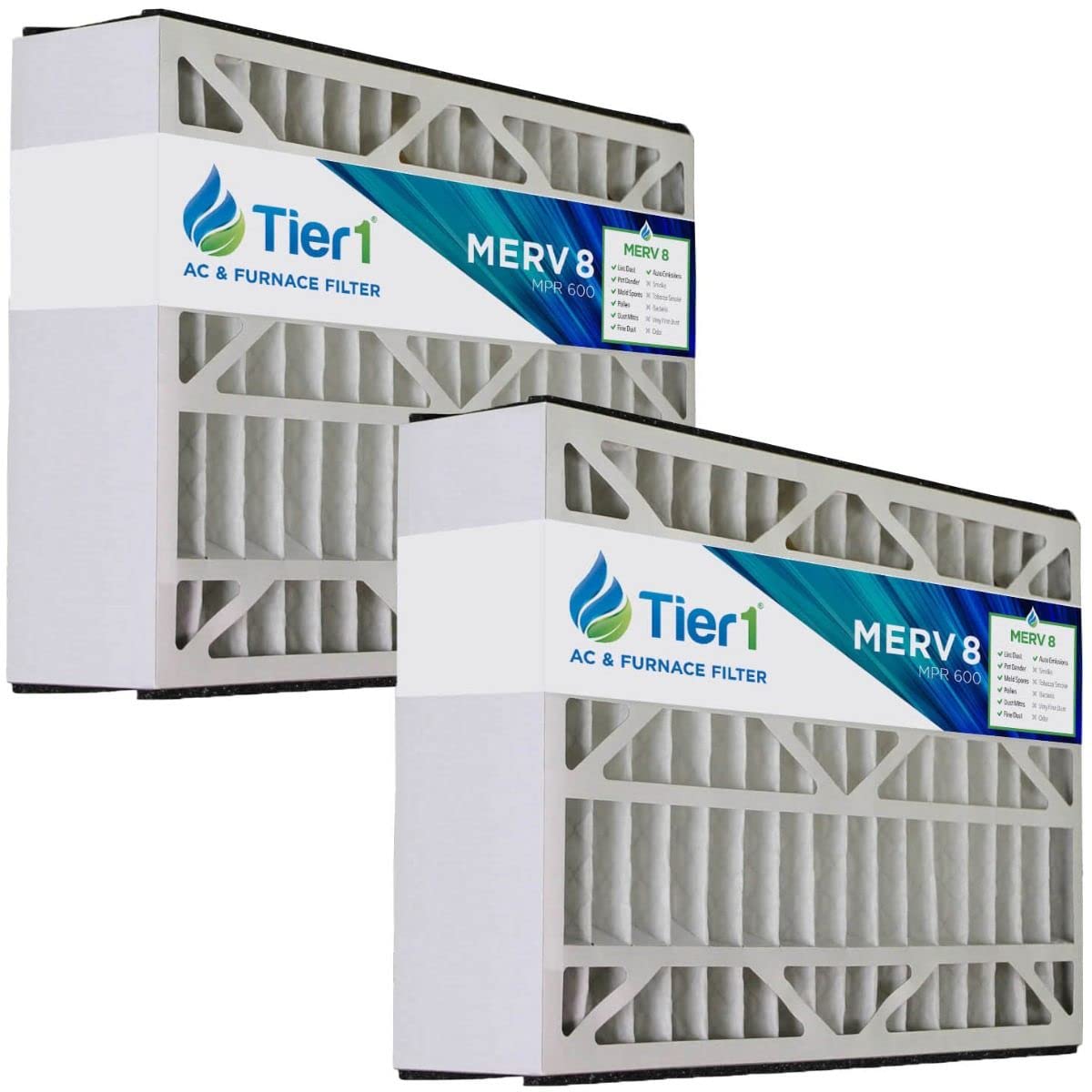 Tier1 16x25x5 Merv 8 Replacement for Payne Air Filter 2 Pack