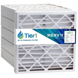 tier1 20x20x4 merv 11 ultra allergen air filter 6 pack (actual size: 19 1/2 x 19 1/2 x 3 3/4)