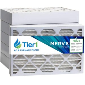 tier1 16x25x4 merv 8 dust & pollen comparable air filter 6 pack