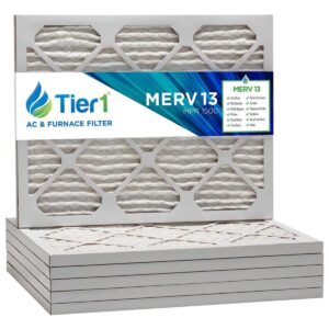 tier1 21-1/2x23-1/2x1 merv 13 pleated air/furnace filter -6 pack