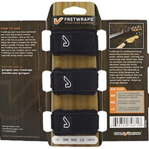 Gruv Gear FretWraps 3-Pack String Muters, Small, Black